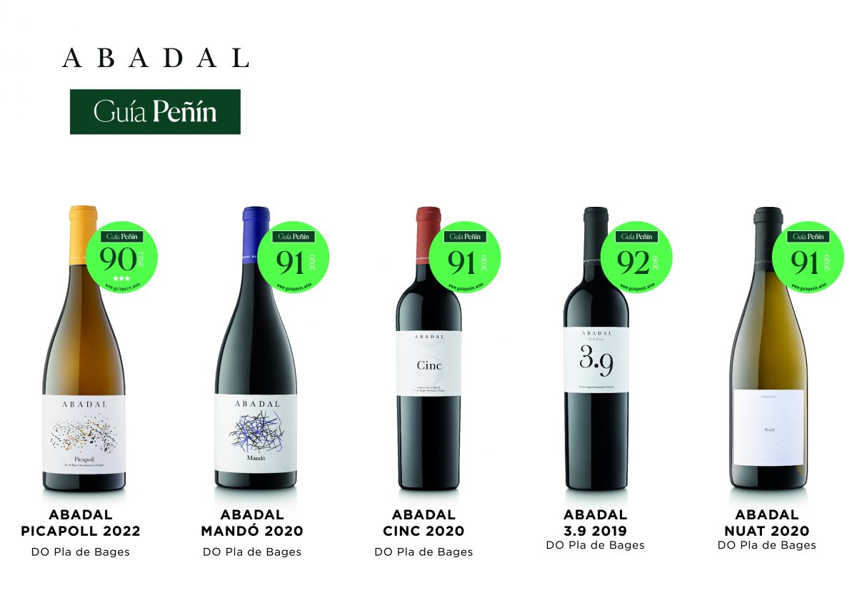 La Guía Peñín 2024 otorga más de 90 puntos a los vinos Abadal ...